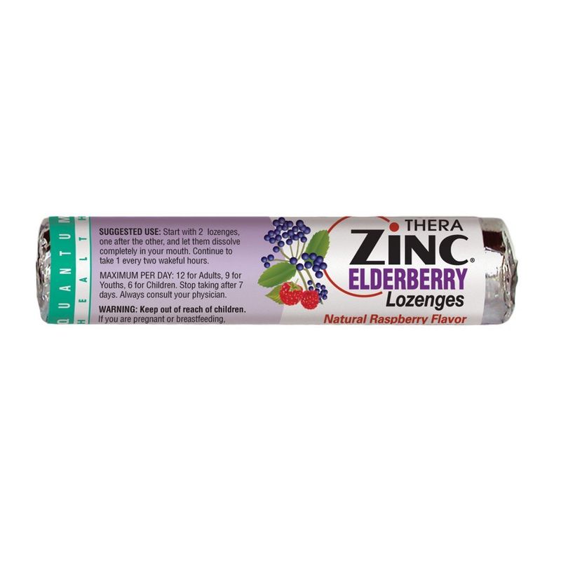 Thera Zinc Elderberry Lozenges, 14 Count (Pack of 12) - Online ...