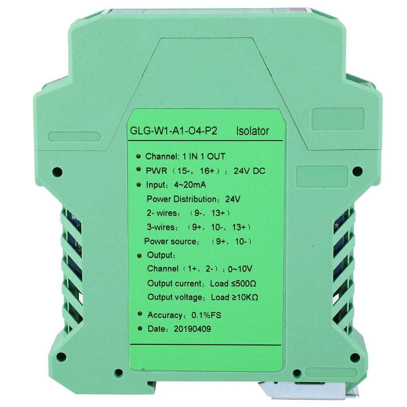 DC 24 V Power Signal Isolator Transmitter 4-20 mA SPS Detect Signal Conditioner, One Pure and ...