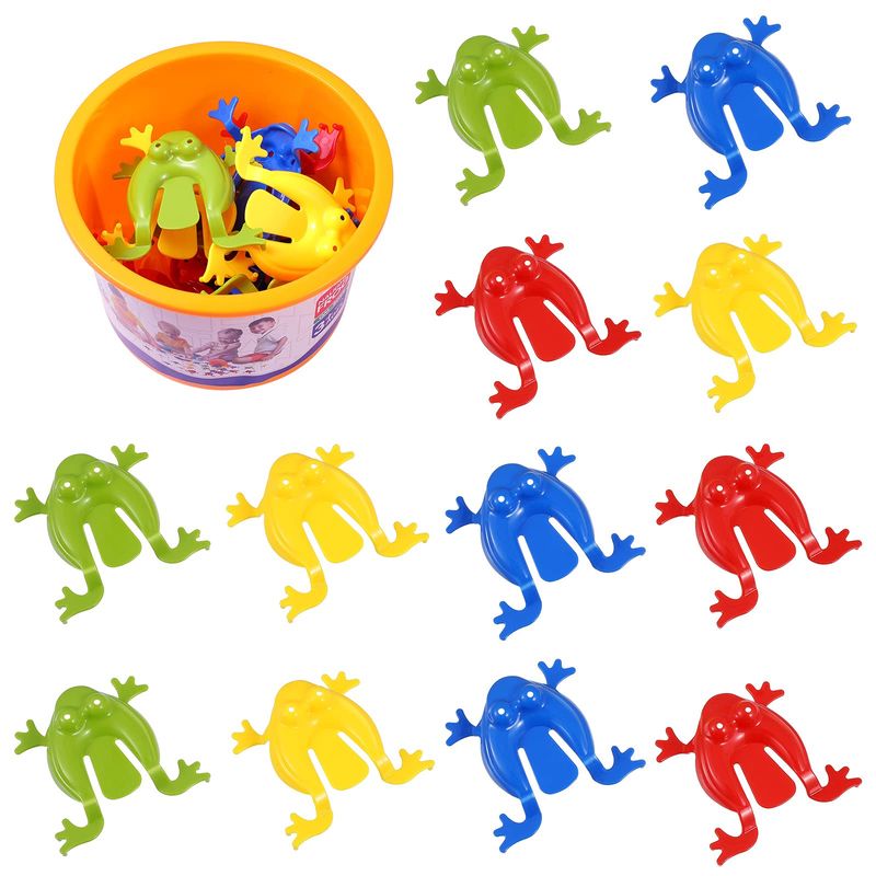 Kisangel 12pcs Jumping Frog Toys Finger Pressing Bouncing Frog Toy with ...