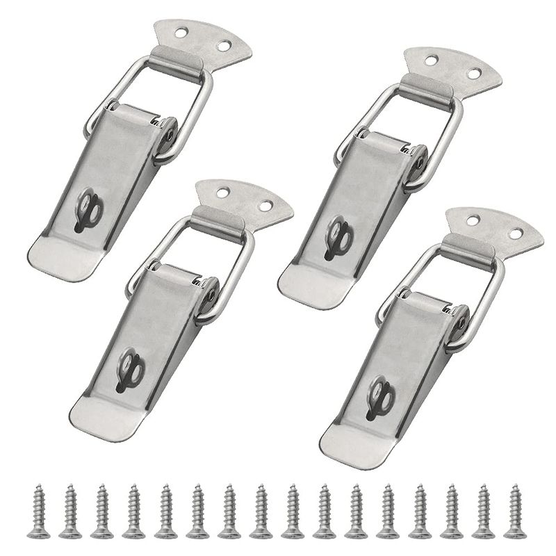 WMYCONGCONG 4 Pack 304 Stainless Steel Spring Loaded Toggle Latch Clamp ...