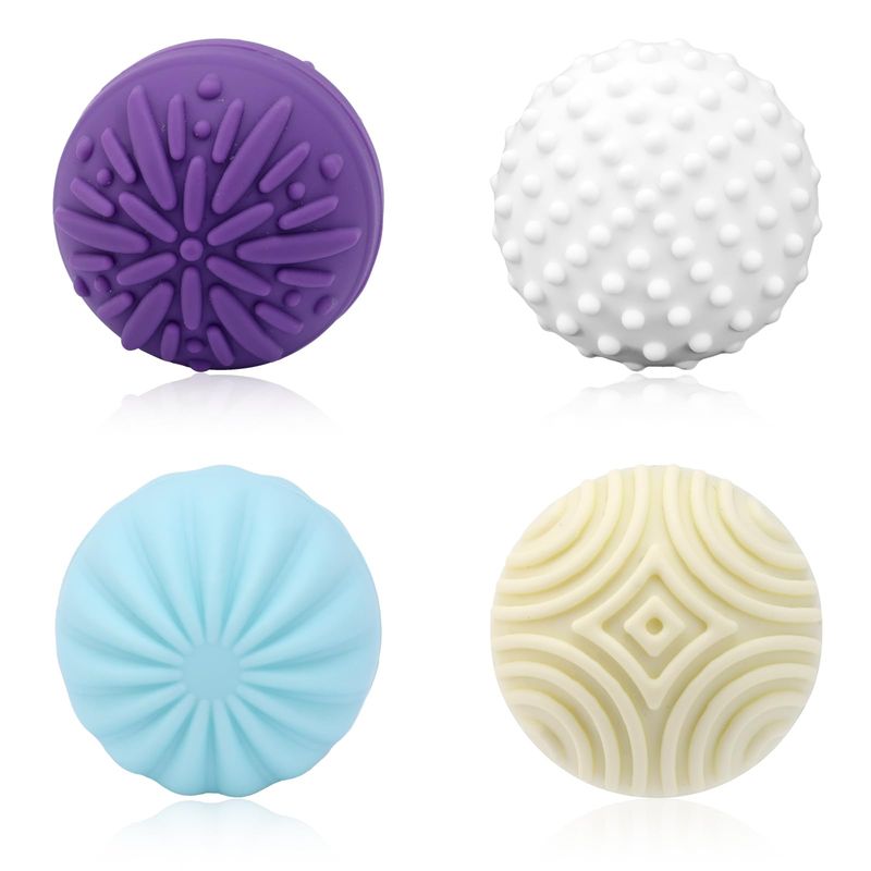 4pcs Sensory Ball Toys, Magnetic Textured Sensory Ball Toys Potable Sensory Fidget Toys Textured ...