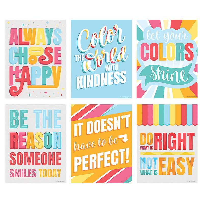 Fun Express Happy Day Posters – Bright Colorful Educational Posters ...