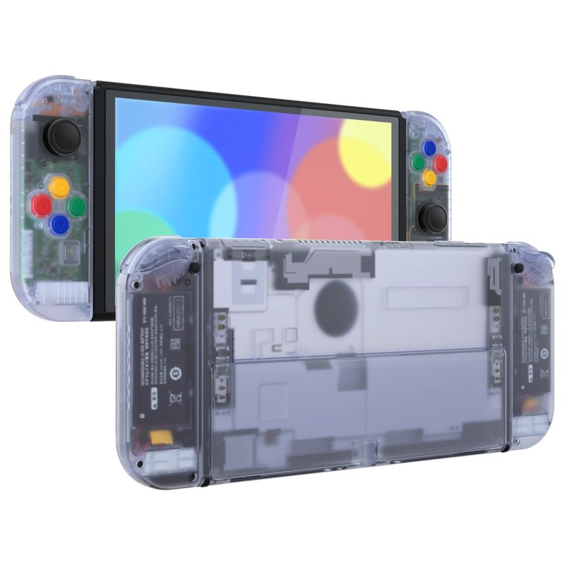 eXtremeRate Glacier Blue Custom Full Set Shell for Nintendo Switch OLED, DIY Replacement Console ...