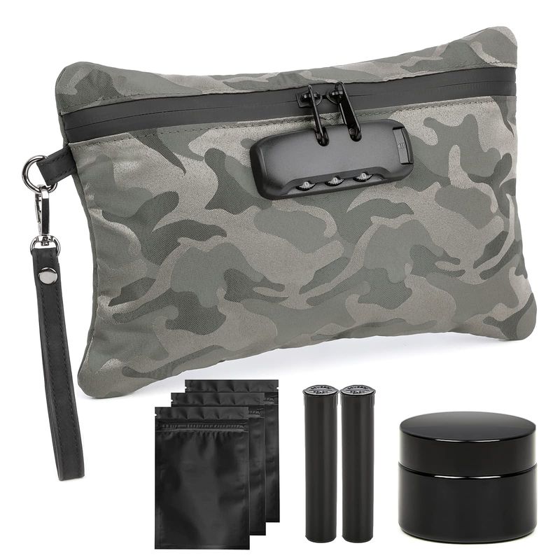 HOMEAL Smell Proof Bags,Smell Proof Pouch,Smell Proof Stash Bag,Smell ...