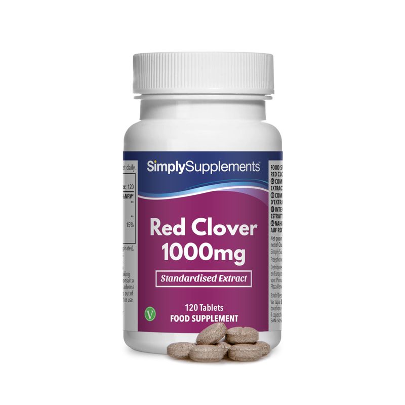 Red Clover Tablets 1000mg | High Strength Isoflavone Supplement | 120 ...