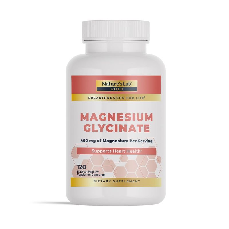 Nature’s Lab Gold Magnesium Glycinate 400mg - Supports Cardiovascular ...