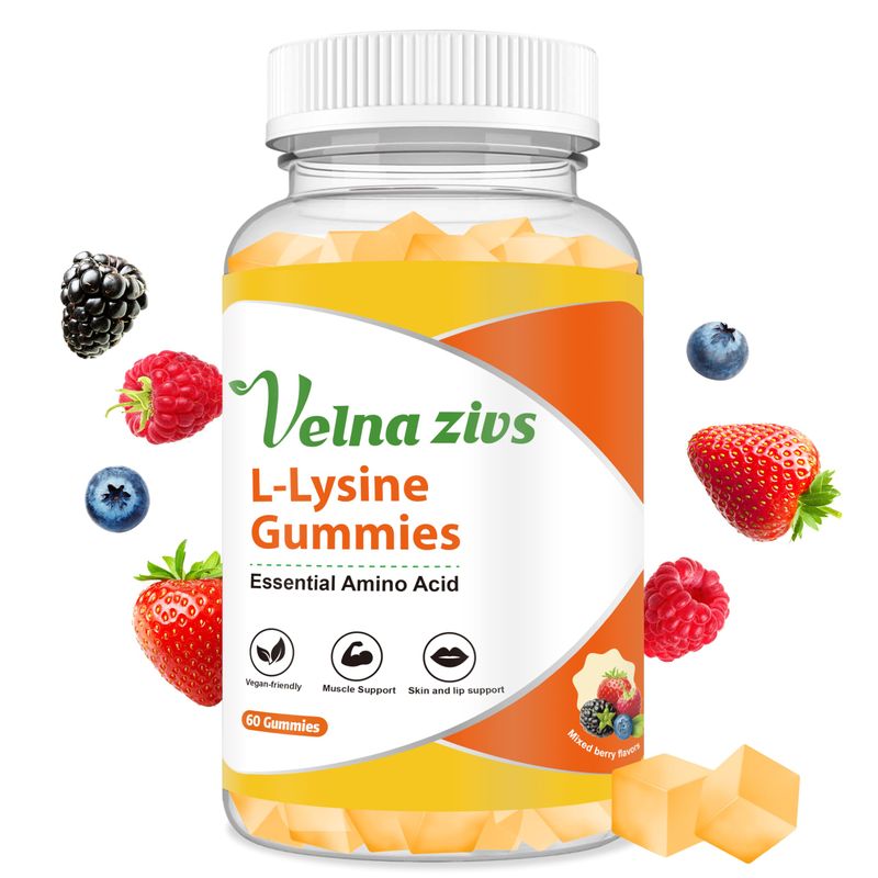 L-Lysine Gummies 1000mg with Vitamin C, B6, L-Lysine Chewable ...