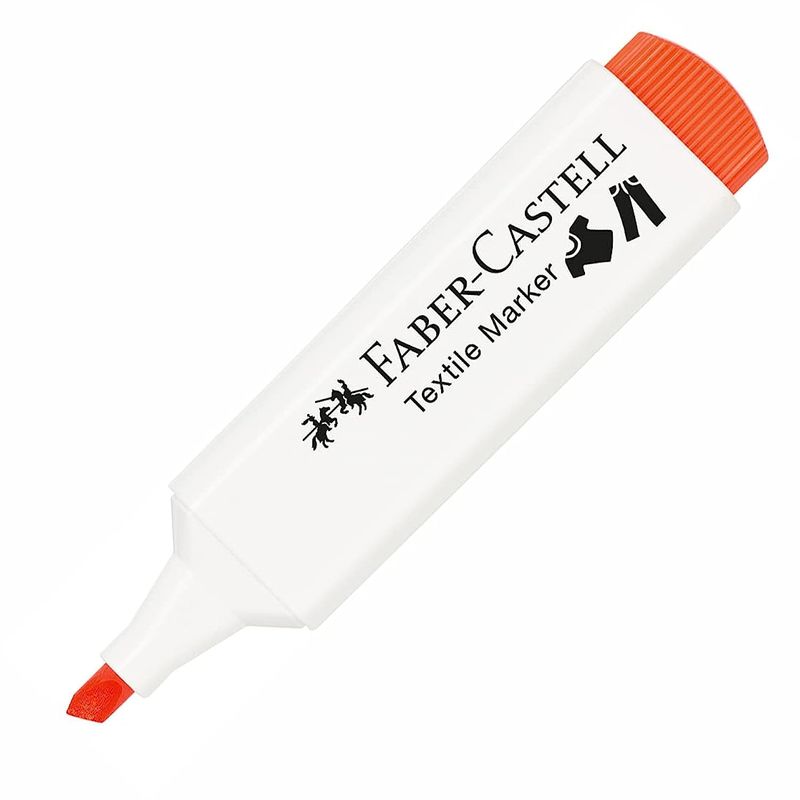 Faber-Castell Textile Marker, Neon Orange, 1mm, 2mm, and 5mm Tips ...