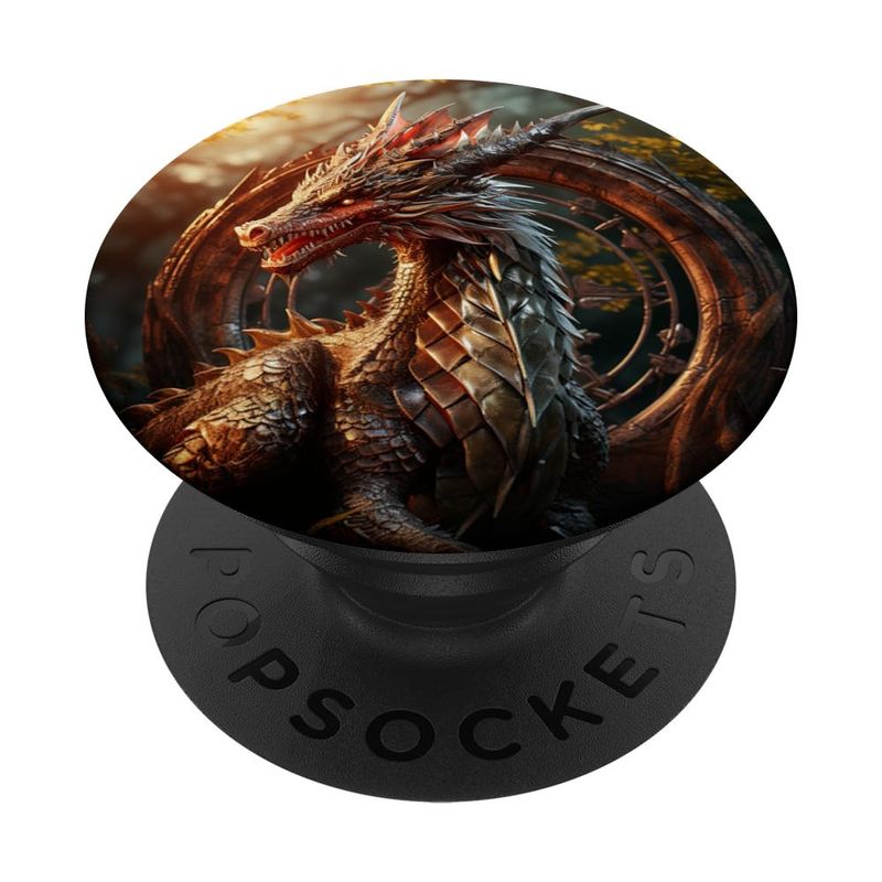 Fire Dragon Phone Gripper For Back Of Mobile Phone PopSockets Swappable ...