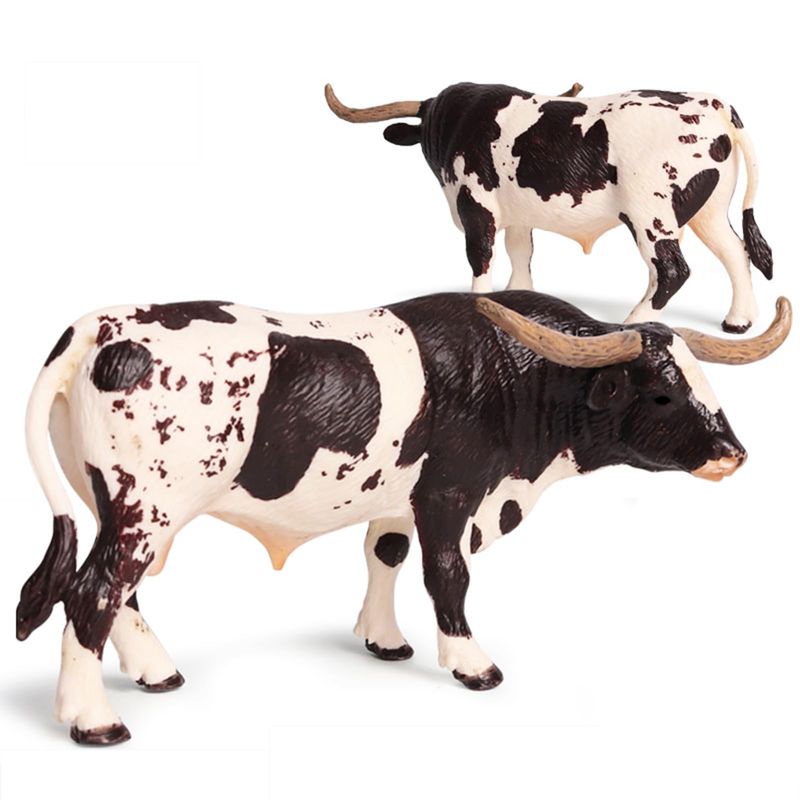 EOIVSH Longhorn Cow Figure, Realistic Farm Animal Toys for Kids 3 4 5 6 ...