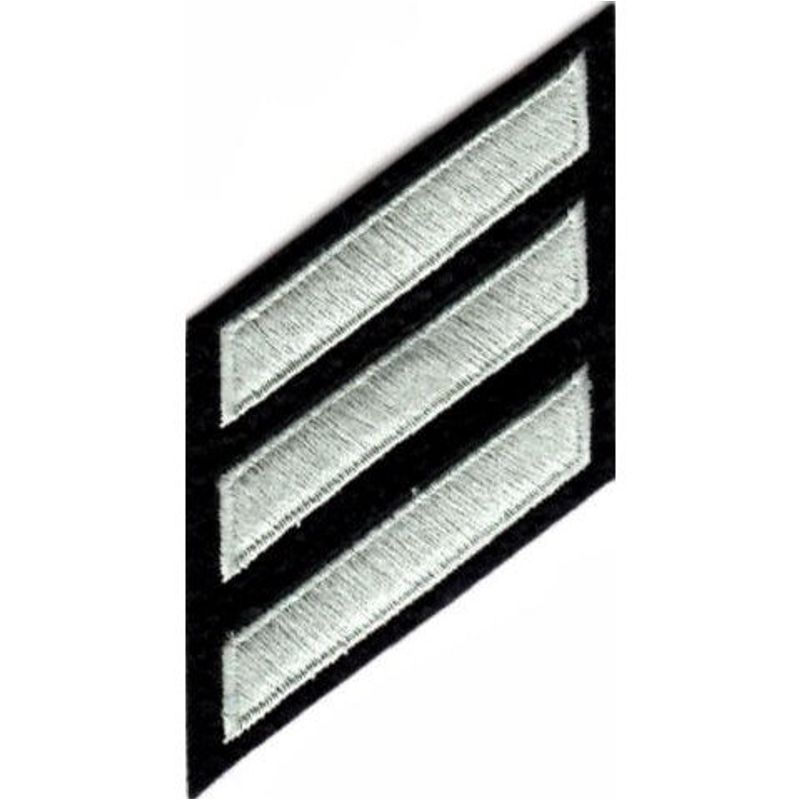 Uniform Service Hash Marks - LAPD Silver Grey on Black Felt Backing - 3 ...