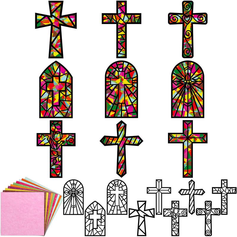 ceiba tree Easter Religious Cross Suncatcher Crafts Kit for Kids DIY ...