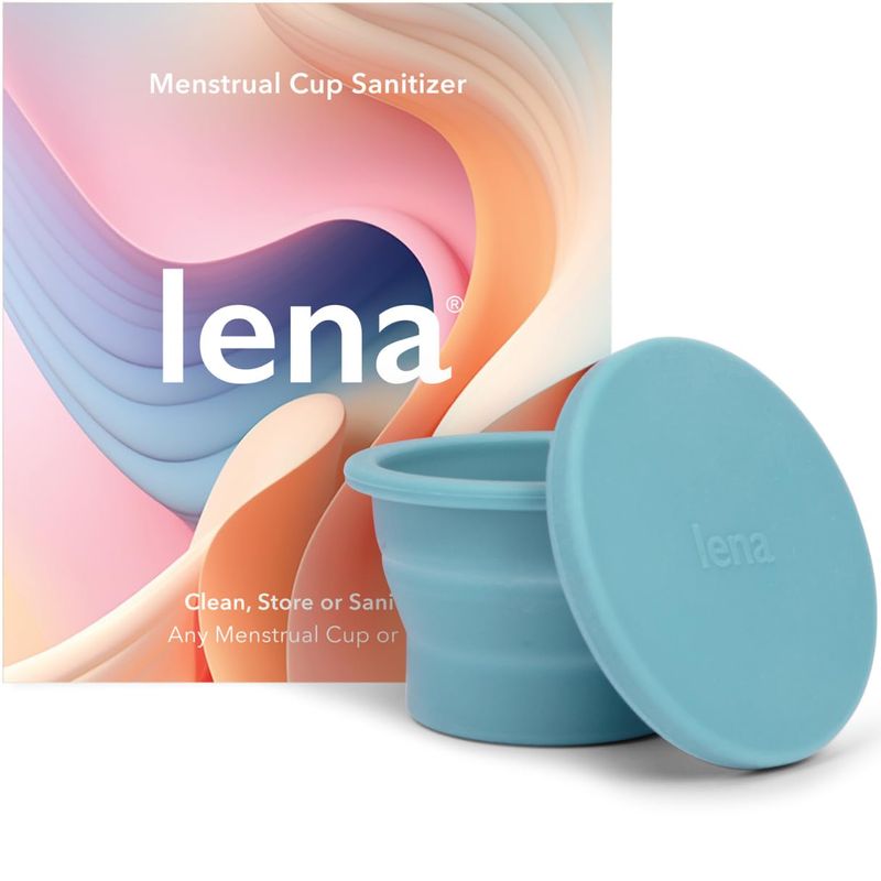 Lena Menstrual Cup Sterilizer Case, Compact, Collapsible Silicone ...