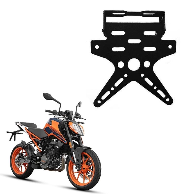 Universal Black Adjustable Side Mount License Plate Bracket for ...