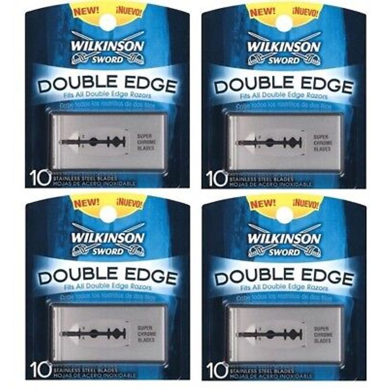 40 Wilkinson Sword Double Edge Blades fits Schick Gillette Safety Razor ...