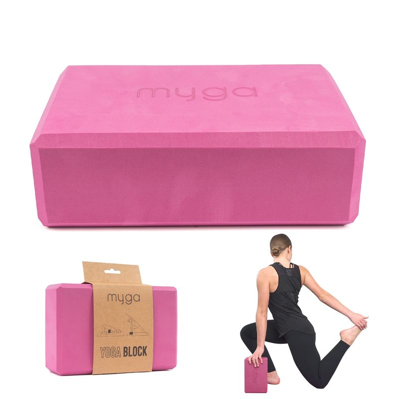 MYGA Yoga Block - Lightweight EVA Foam Yoga Brick - High Density Non ...