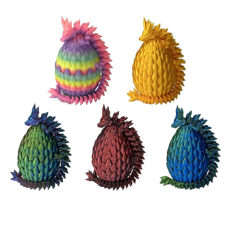 EXQDYNM 5PCS 3D Printed Mini Dragon Egg with Dragon Inside,Mythical ...