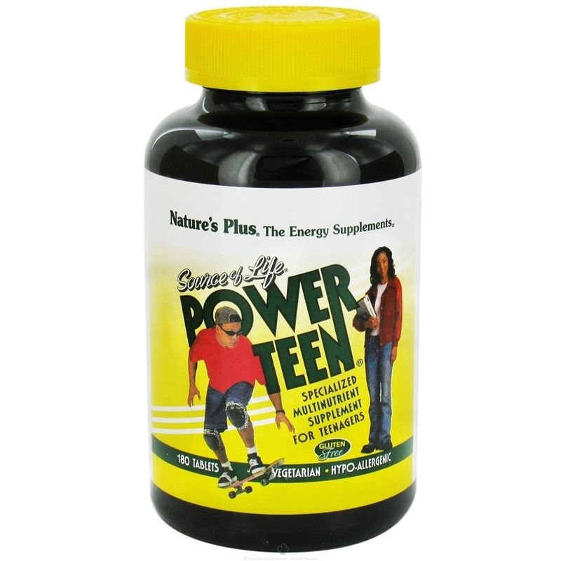 NaturesPlus Source of Life Power Teen - 180 Vegetarian Tablets - Teen ...