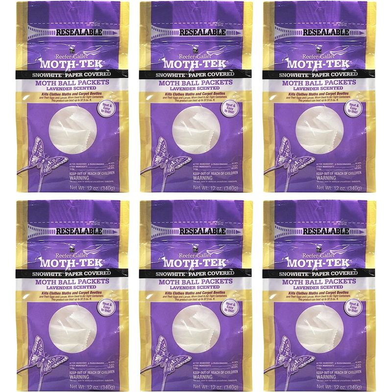 Reefer-Galler Moth-Tek Snowhite Lavender Scented Moth Ball Packets 12 ...