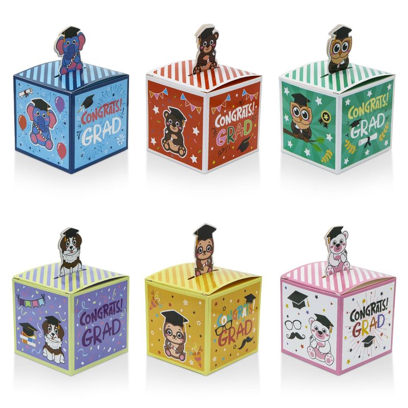 Graduation Gift Box,Congrats Grad Party Favors Boxes 24 PCS,Colorful ...