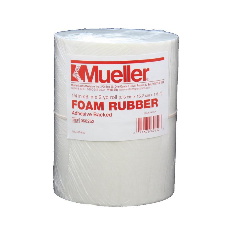 Mueller Foam Rubber - Adhesive backed, open cell, 1/4" x 6" x 2 yd roll ...
