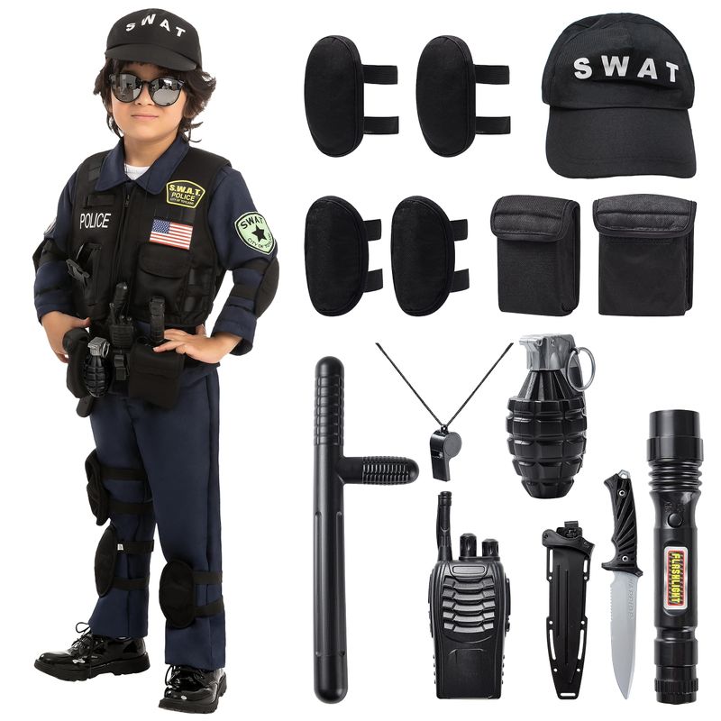 Spooktacular Creations Police SWAT Costume for Kids, S.W.A.T. Police ...