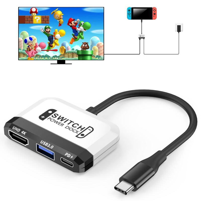 Switch Dock for Nintendo Switch/OLED Switch,3-in-1 Mini Switch TV Dock ...