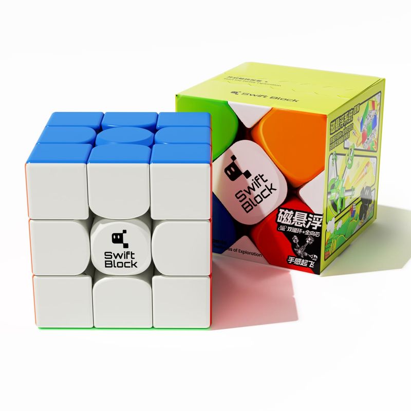 Swift Block 3x3 Maglev Speed Cube, Magnetic Magic Cube Smooth and Fast ...