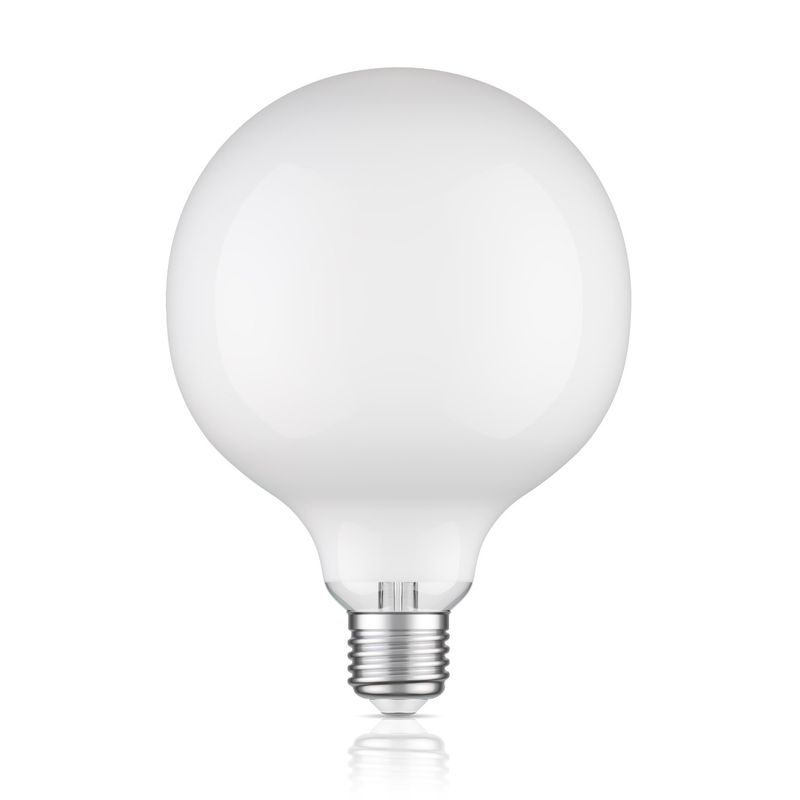 ledscom.de E27 LED Bulb, G125, Warm White (2700 K), 4 W, 550lm, Frosted ...