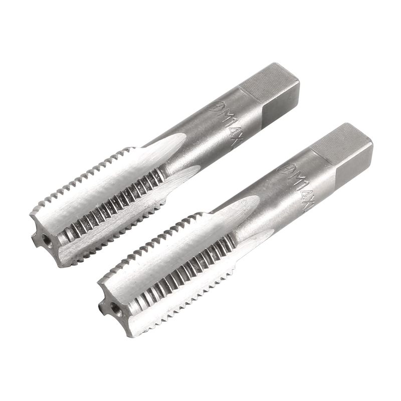 sourcing map Metric Hand Tap M14 Thread 1.5 Pitch 4 Straight Flutes H2 ...