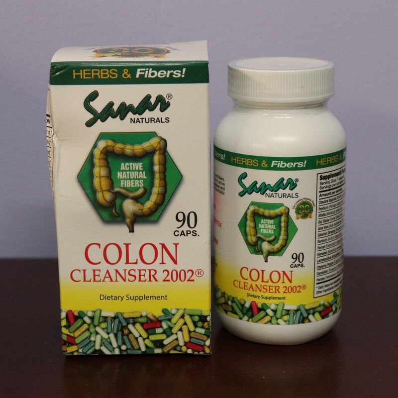 NEW Sanar Naturals Active Natural Herbal Colon Cleanser 2002 90 ...