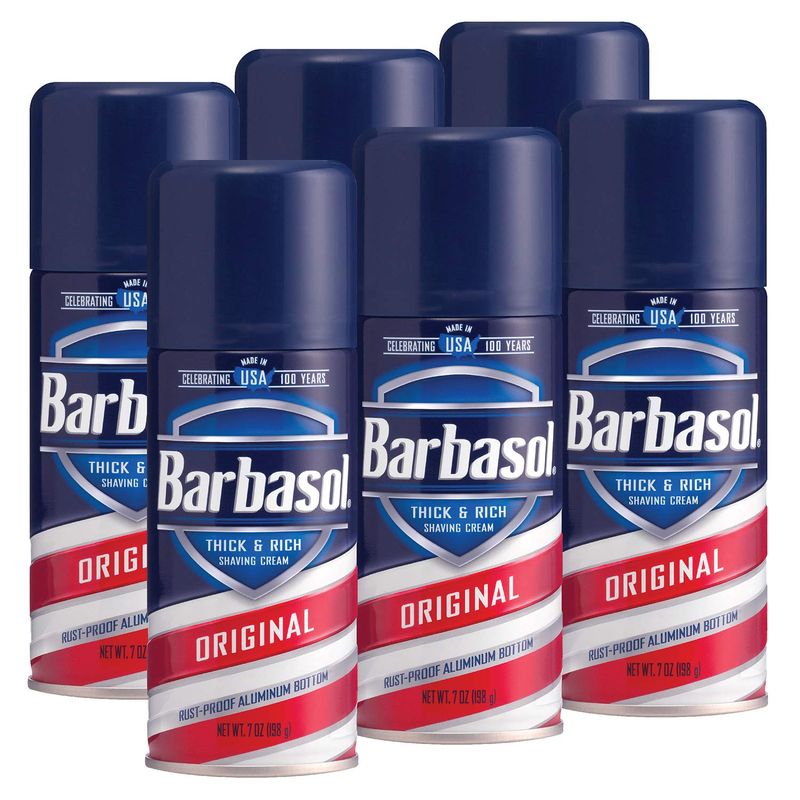 Barbasol Original Thick and Rich Shaving Cream, 7 Ounce, Pack of 6 ...