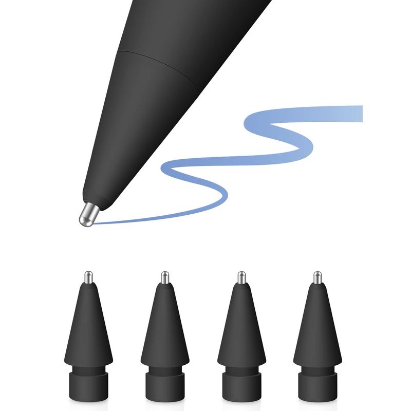 4 Pcs Metal Apple Pencil Replacement Nib MEKO for Apple Pencil 1st ...