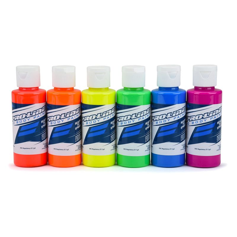 Pro-Line Racing RC Body Paint Fluorescent Color 6 Pack PRO632303 Car ...