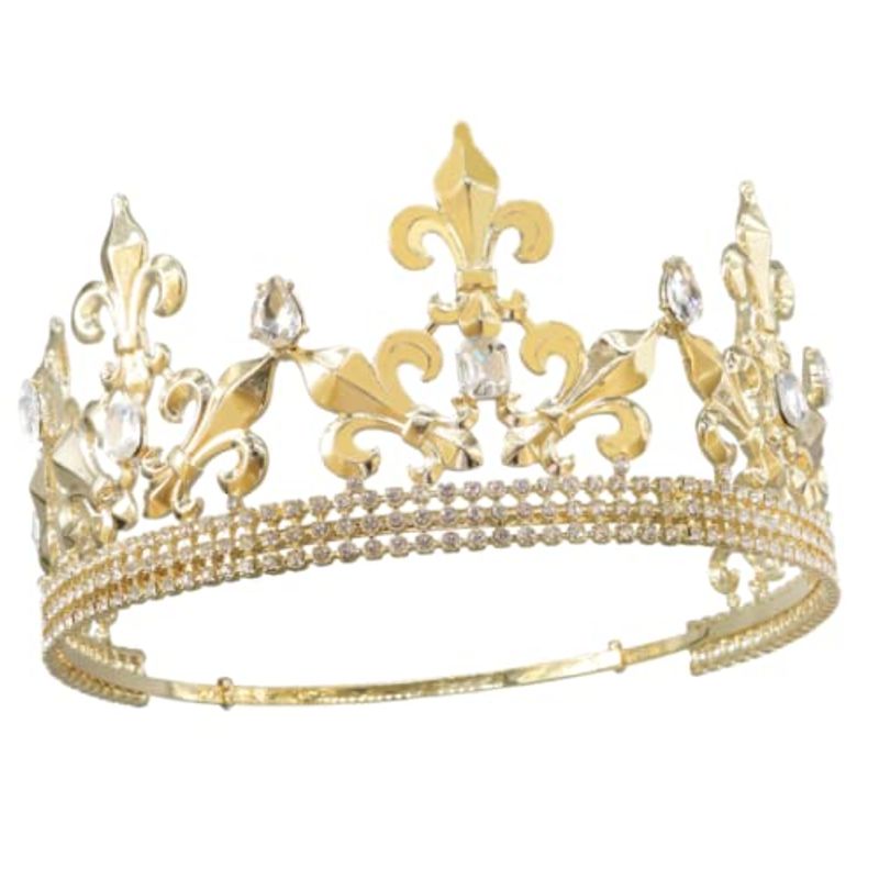 Royal King Crown Men Metal Prince Crowns Tiaras Full Round For ...