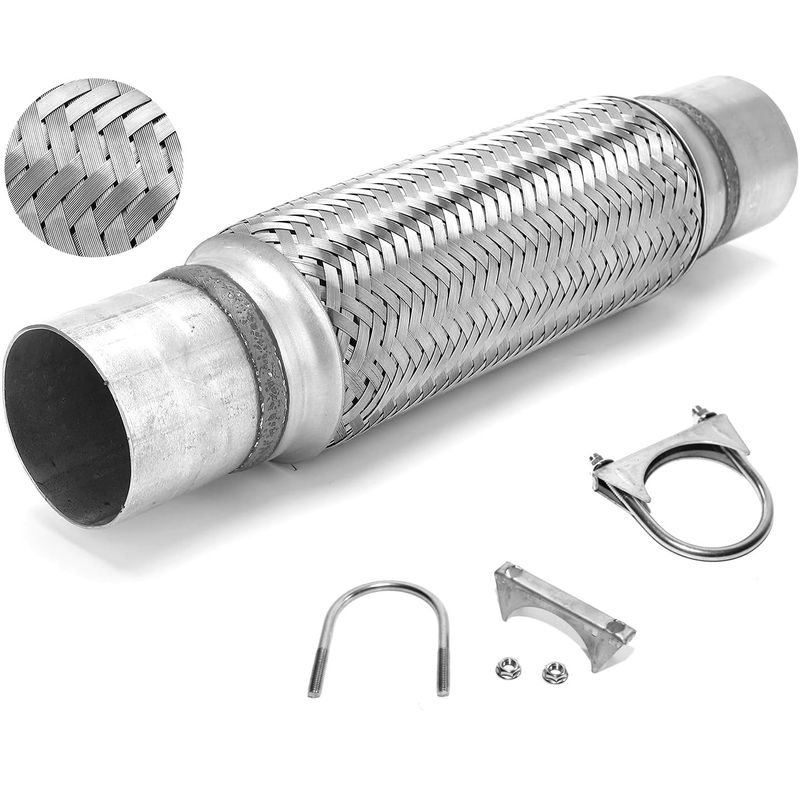 EXHAUST4U 60 MM (2.36 INCH) ID X 300 MM (12 INCH) UNIVERSAL FLEXI PIPE ...