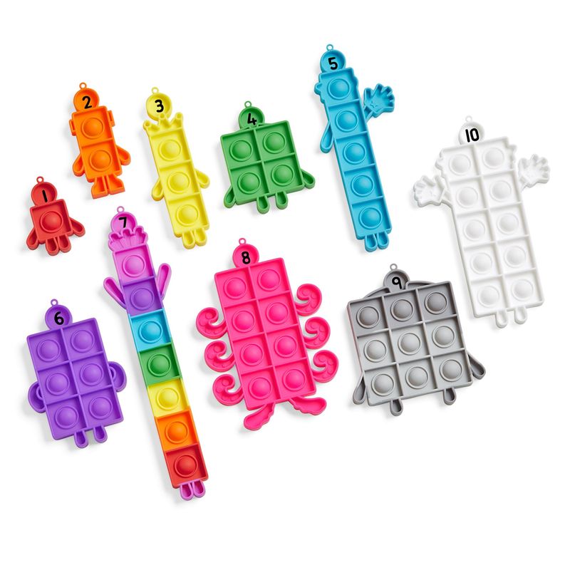 hand2mind Numberblocks Sensory Bubble Poppers, Push Pop Fidget Toys ...
