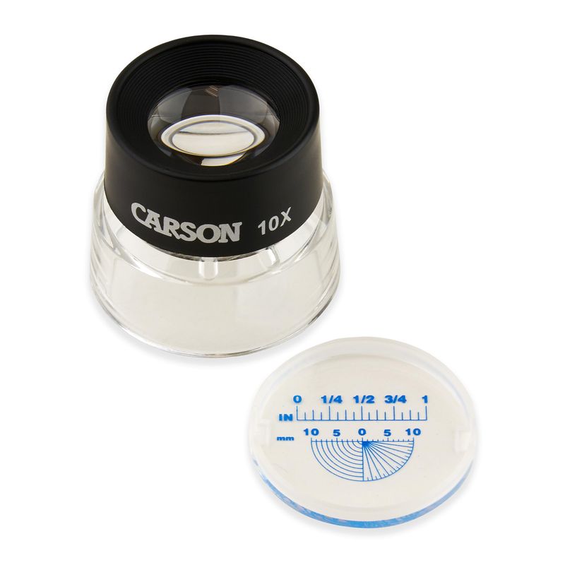 Carson LL-20 10x LumiLoupe Stand Magnifier Loupe with Snap On ...