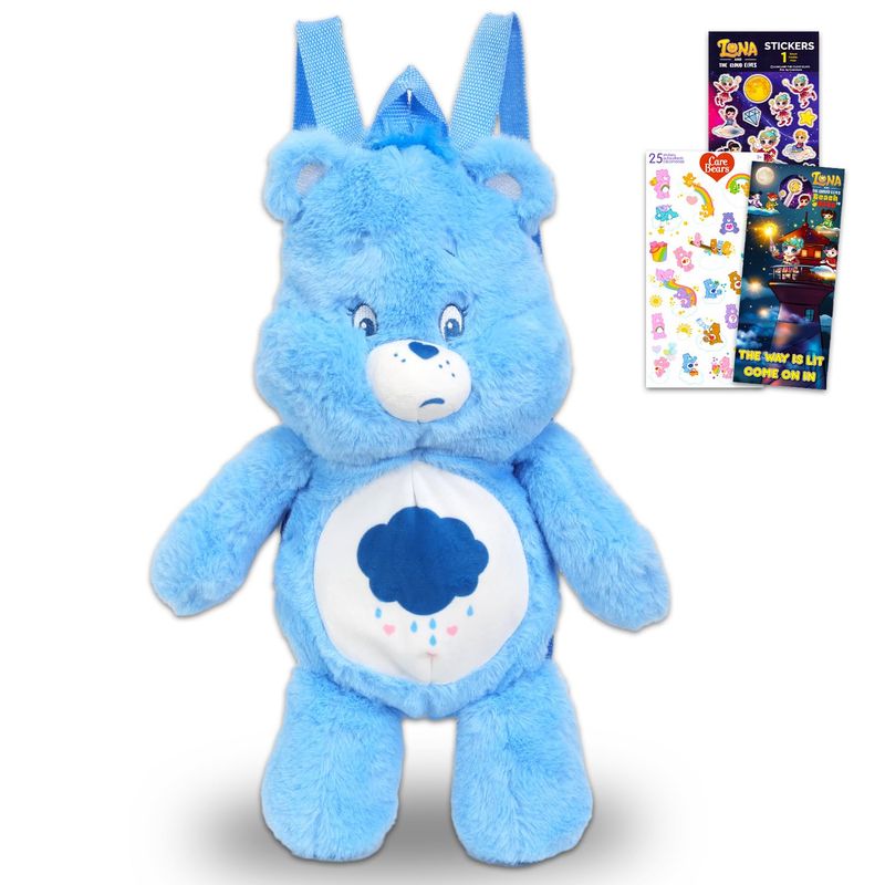 Care Bears Grumpy Bear Plushie Set - Bundle with 17" Grumpy Bear Plush ...