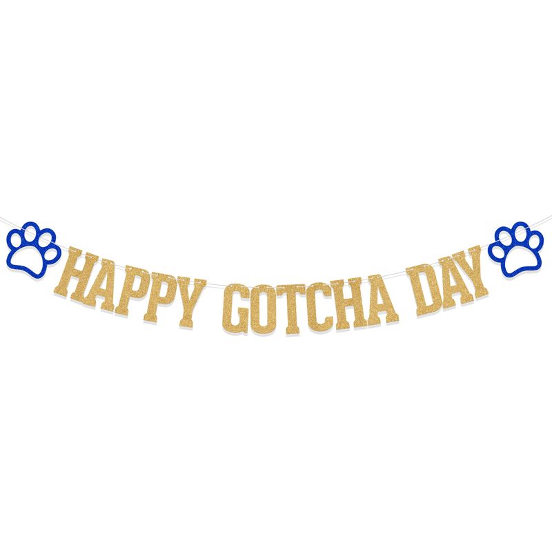 Happy Gotcha Day Banner, Pet Adoption Party Decorations, Let's Pawty ...