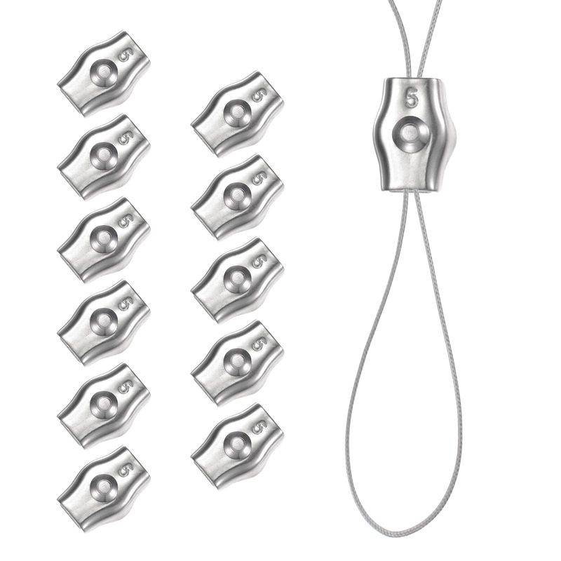 M METERXITY 12-Pack M5 Wire Rope Clips Simplex Single Bolt Stainless ...