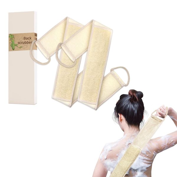 Natural Loofah Strap,Back Scrubber Made from Organic Loofa for Shower ...