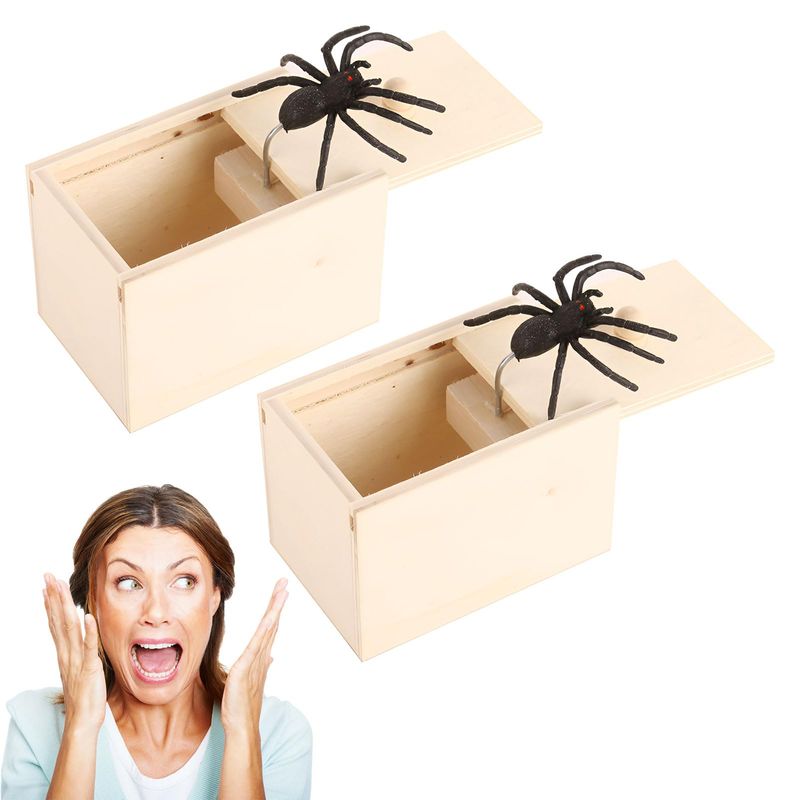 Spider Scare Prank Box, 2pcs Spider Prank Box, Spider in a Box Prank ...