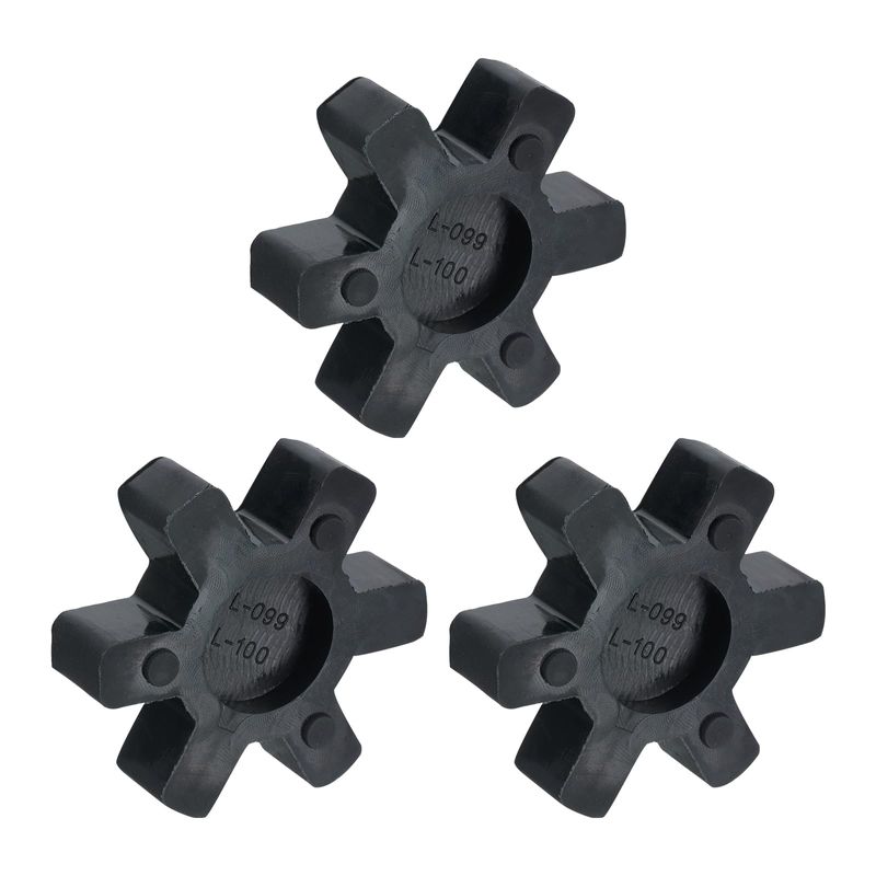 uxcell 3pcs L099/L100 Jaw Coupling Insert, Flexible Solid Type NBR Rubber Jaw Coupling Center ...