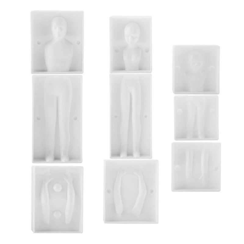Human Cake Decoration Moulds Set, Plastic 3D People Shaped Fondant ...