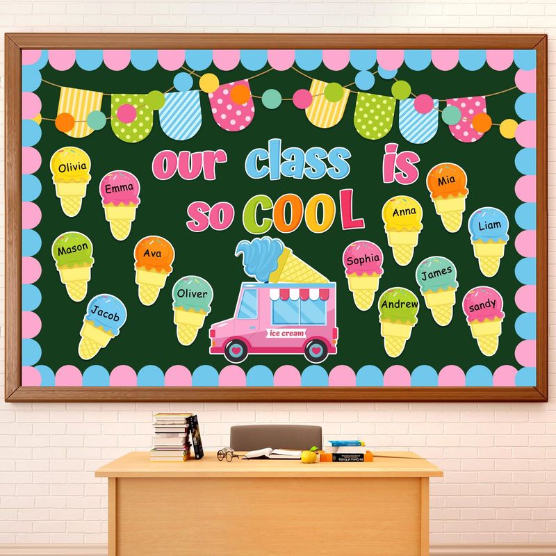 Epakh Summer Ice Cream Bulletin Board Set Our School is So Cool ...