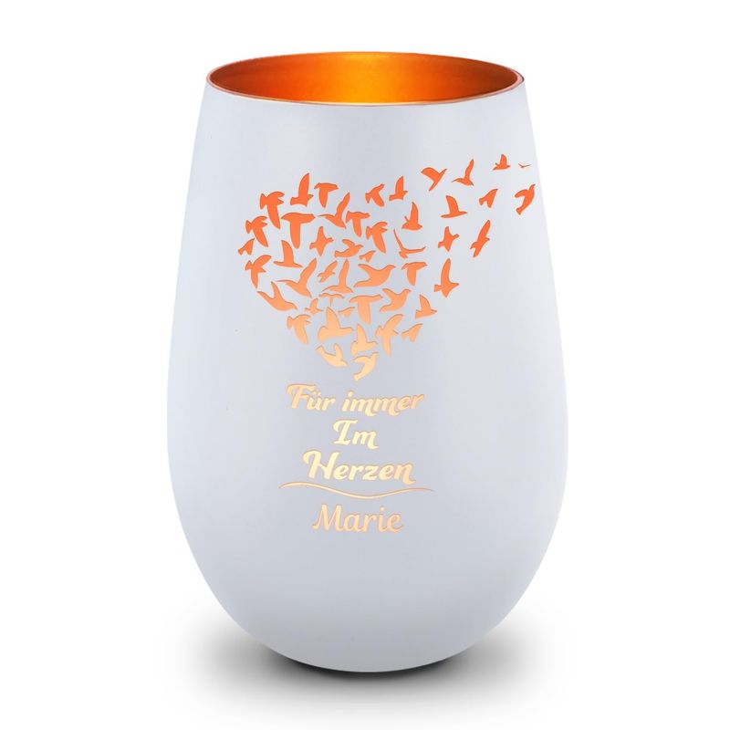 GRAVURZEILE Decorative Glass Lantern with Engraving – Forever in the ...