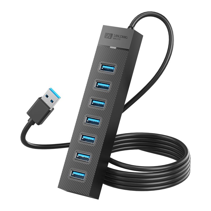 SAN ZANG MASTER USB HUB 3.0 7 Ports 100CM Cable, 5Gbps High Speed ...