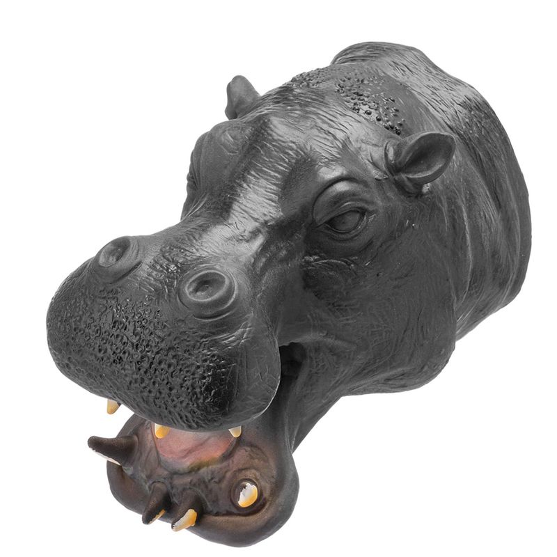 Yolococa Hippopotamus Hand Puppet Realistic Latex Soft Animal Toy ...