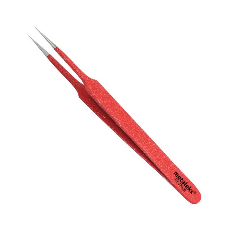 Metaleks Red Eyelash Extension & Ingrown Hair Tweezer Pointed Tip ...